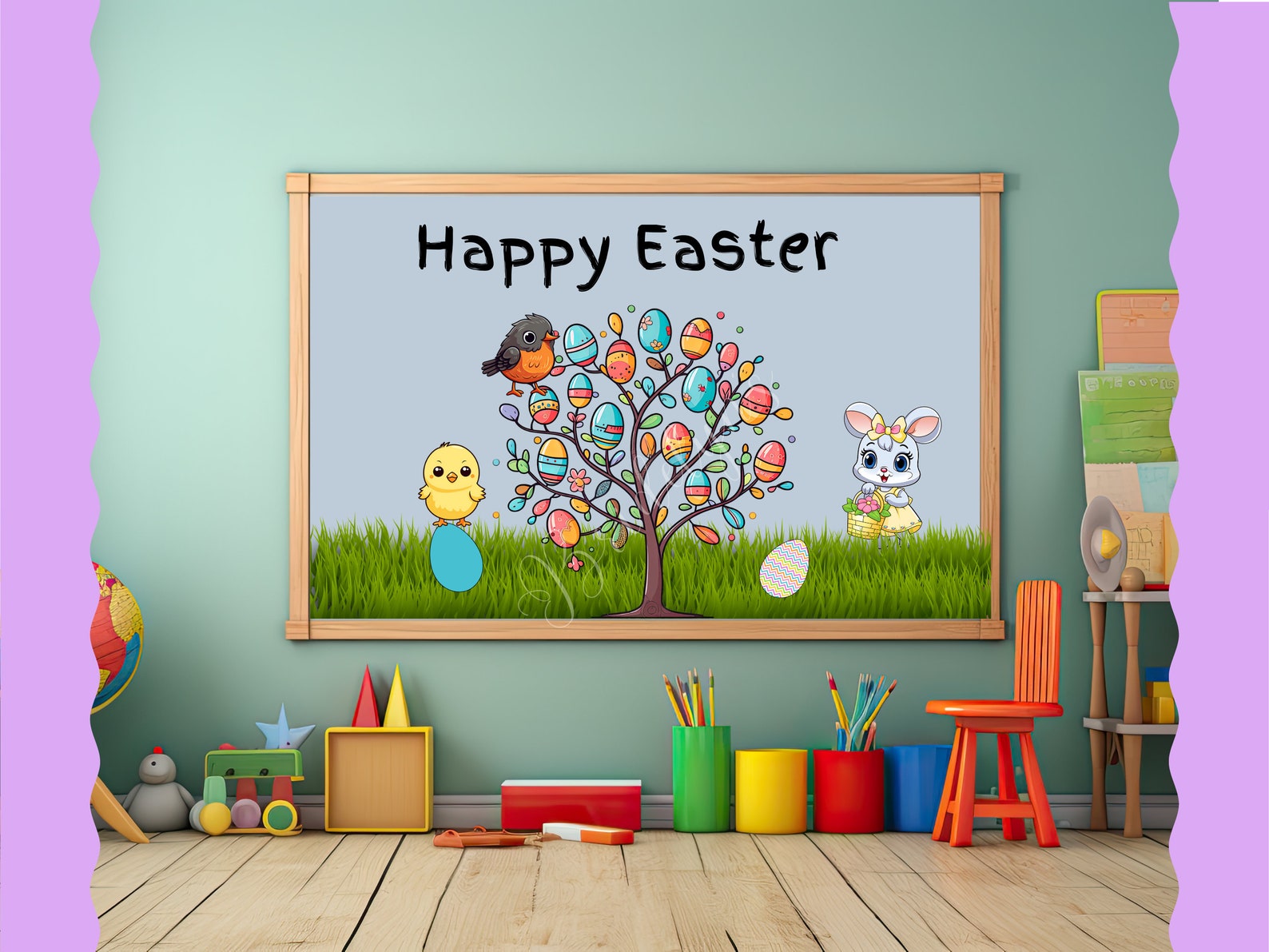 Cute Easter Clipart Bundle, Kawaii Easter Clipart, Printable Easter ...