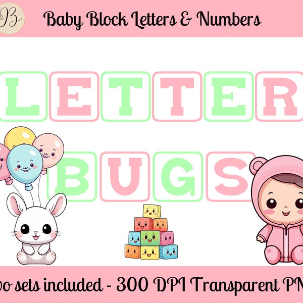 Baby Block Font - Etsy