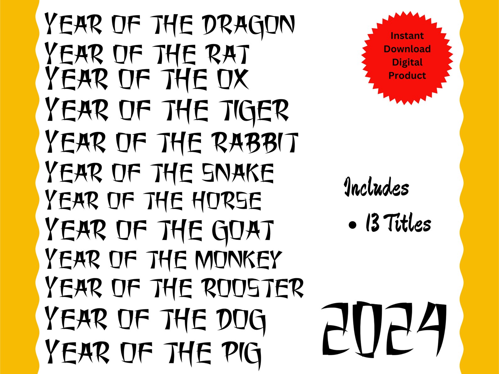 Chinese Zodiac Clipart Bundle, Kawaii Chinese Zodiac Animals PNG ...