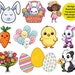 Cute Easter Clipart Bundle, Kawaii Easter Clipart, Printable Easter ...