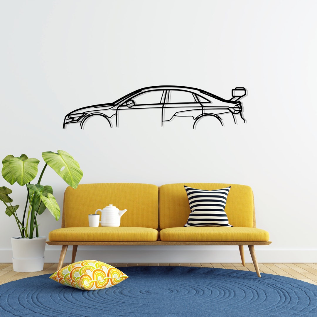 RS3 LMS TCR Metal Car Silhouette Wall Art, Metal Wall Art Decor, Gift ...