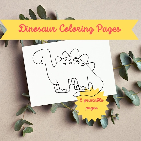 Simple Dinosaur Coloring Pages For Kids