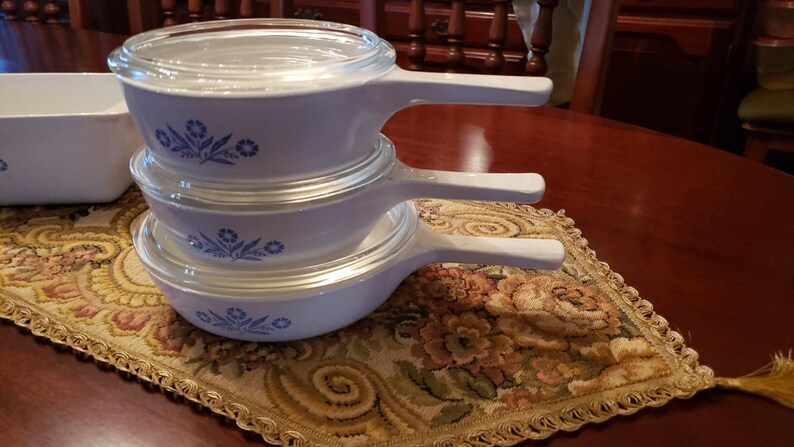 Antiguo Vintage 1965 Cerámica Corning Ware Azul - Etsy