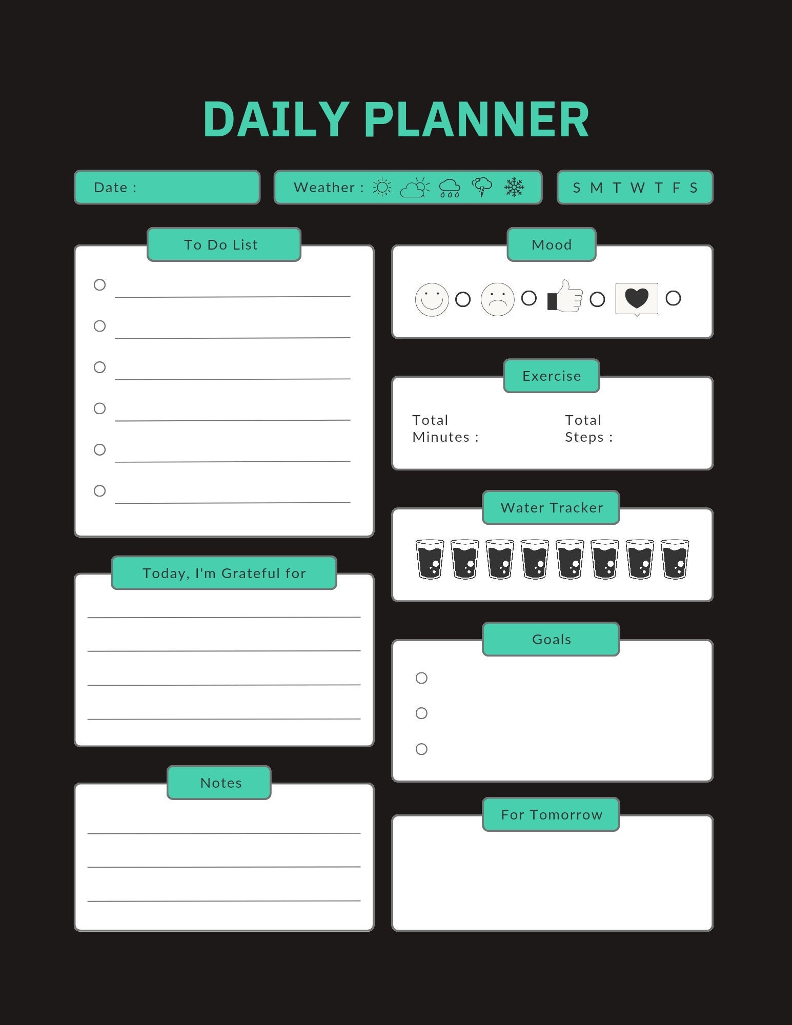 Daily,weekly, and Monthly Printable Planners - Etsy