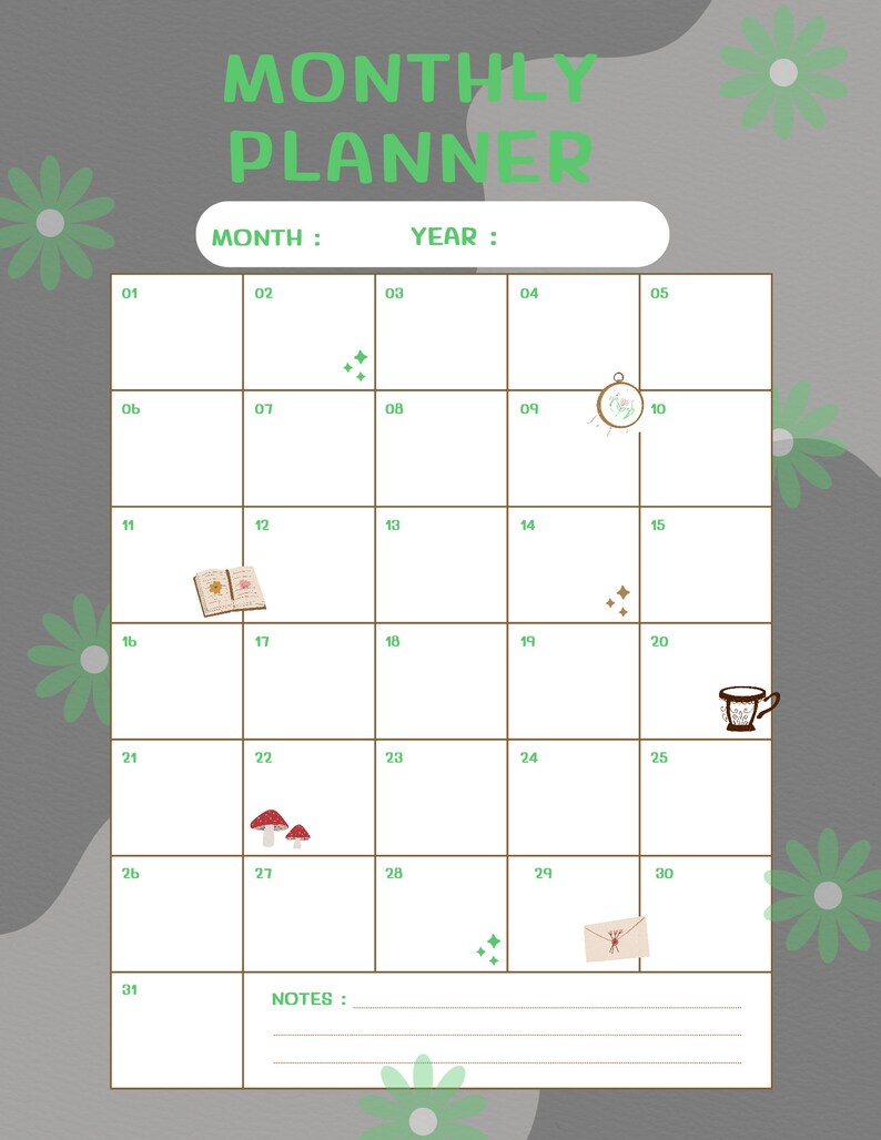 Daily,weekly, and Monthly Printable Planners - Etsy
