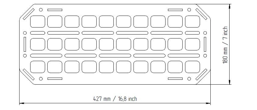 Digital File Tactical Organizer 7x16.8inch MOLLE Panel 3x10 Slots DXF ...