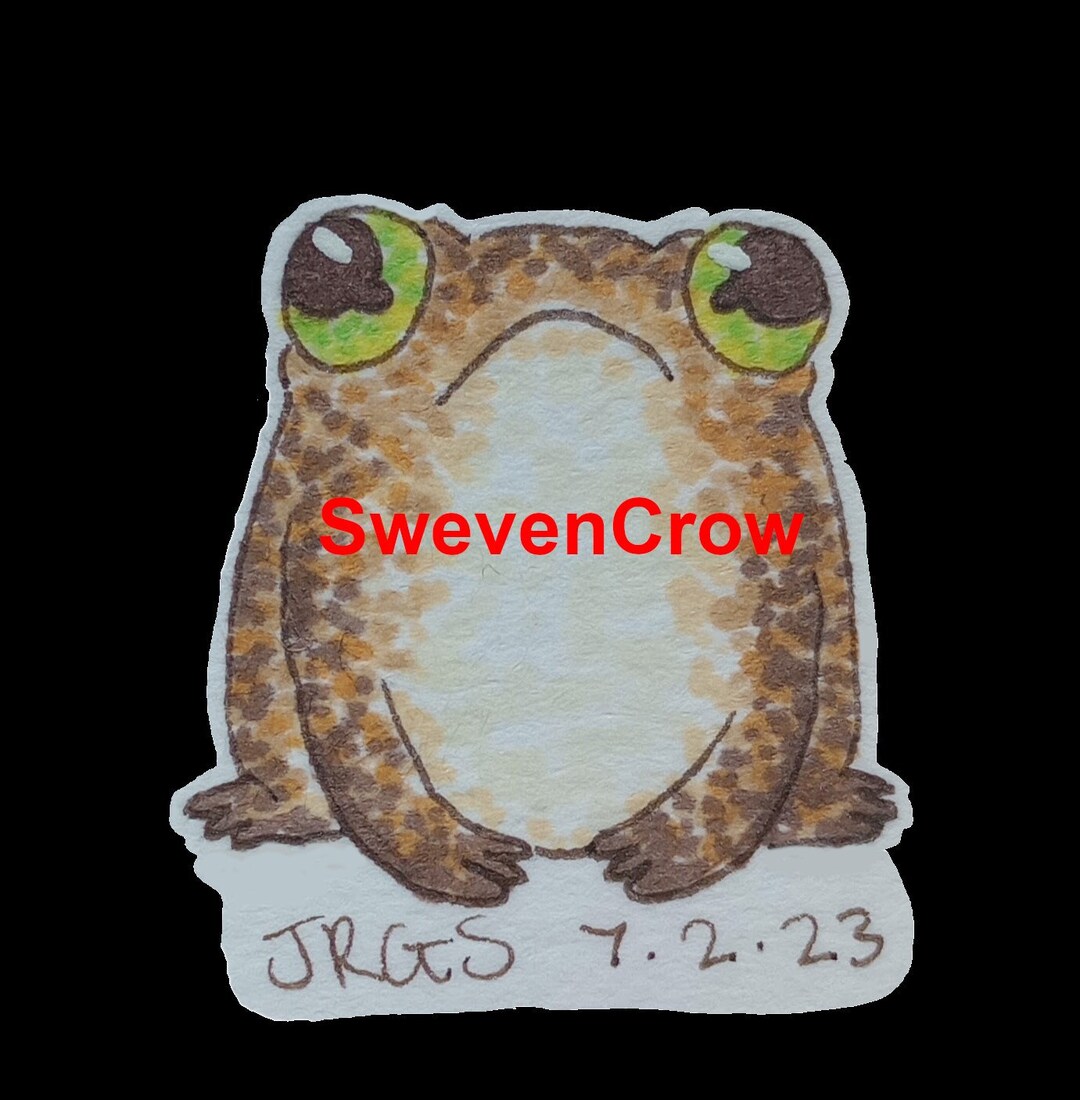 Grumpy Toad Sticker - Etsy