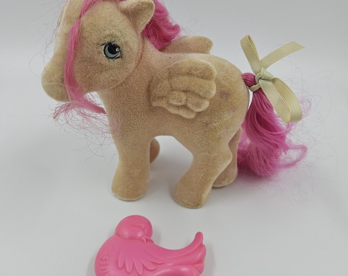 Hasbro My Little Pony G1 MLP so Soft Heart Throb 1985 Fuzzy Pegasus ...