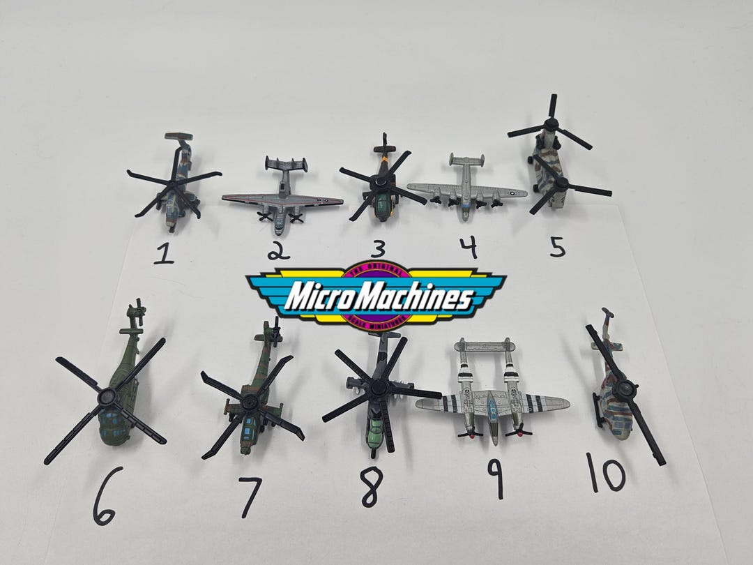 Micro Machines Military Helicopters and Aircraft *choose You Own Drop ...