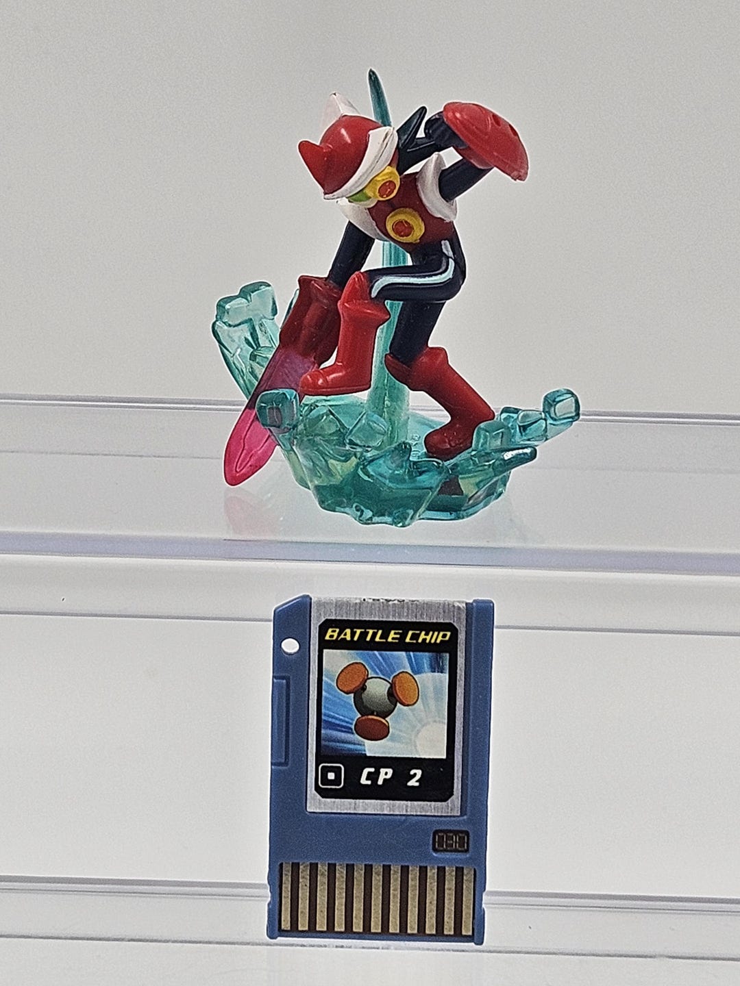 Megaman NT Warrior Figures Protosoul 2" Mega Man Figure With Battlechip ...