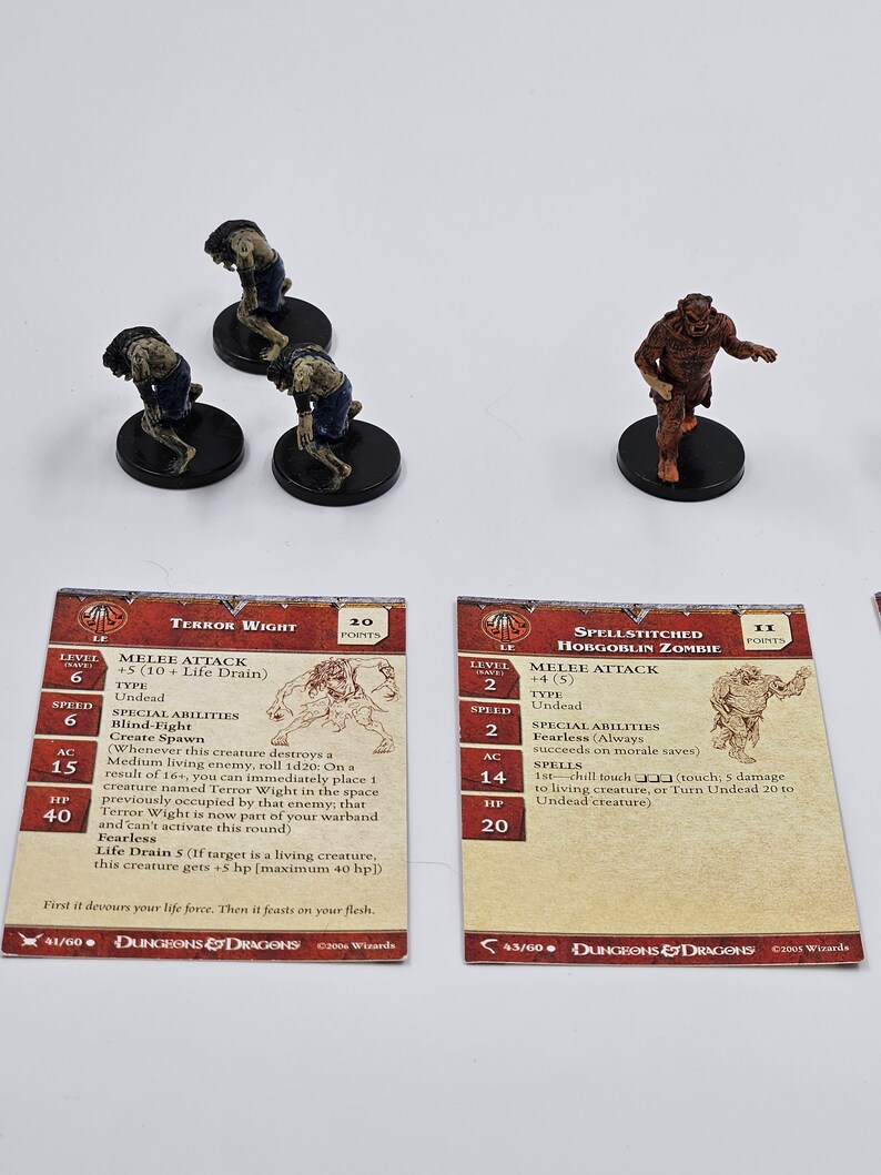 Dnd Minis Necromancer Squad With Commander and Minions With Cards ...