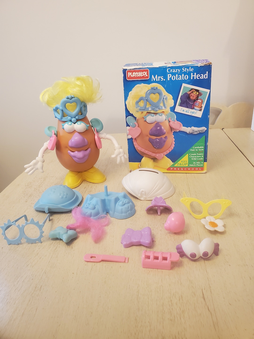 1994 Crazy Style Mrs Mr Potato Head Near Complete In Box Vintage Playskool Etsy