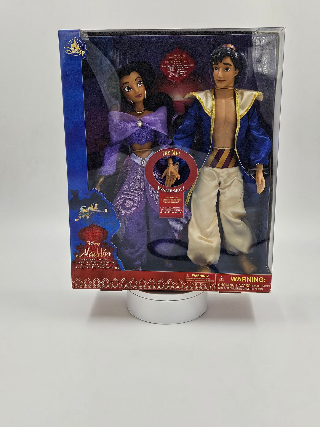 NEW Disney Store Aladdin and Jasmine Singing Duet Doll Set “A Whole New ...