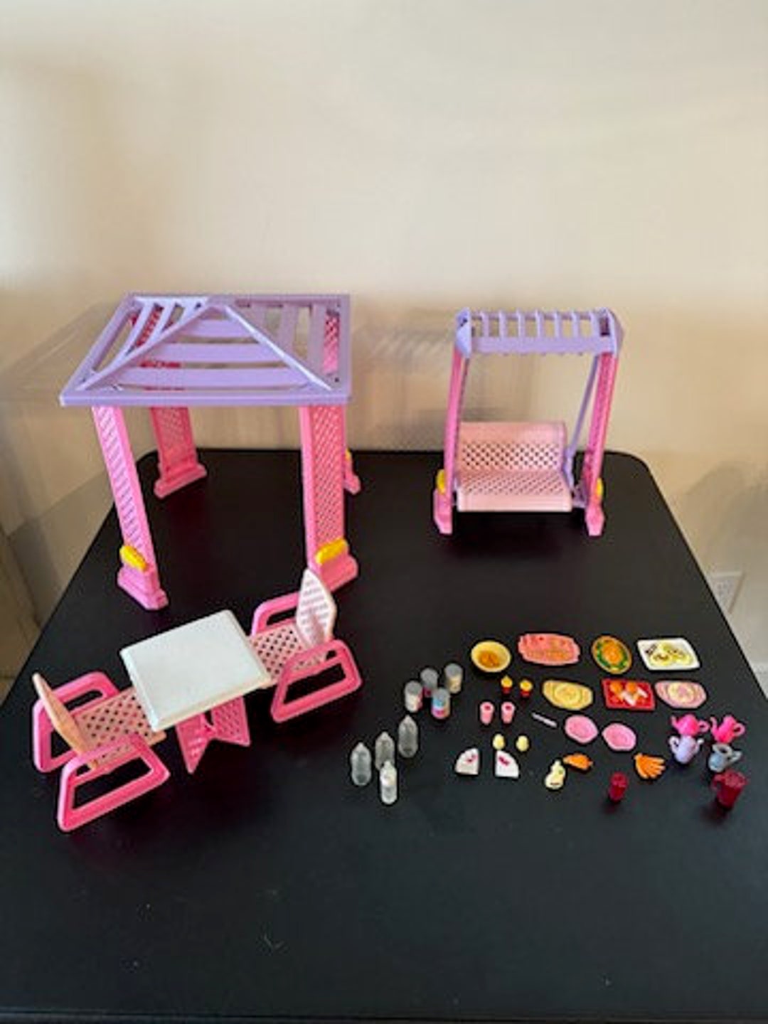 1994 Mattel Barbie so Much to Do Summer Time Fun Gazebo Swing Furniture ...