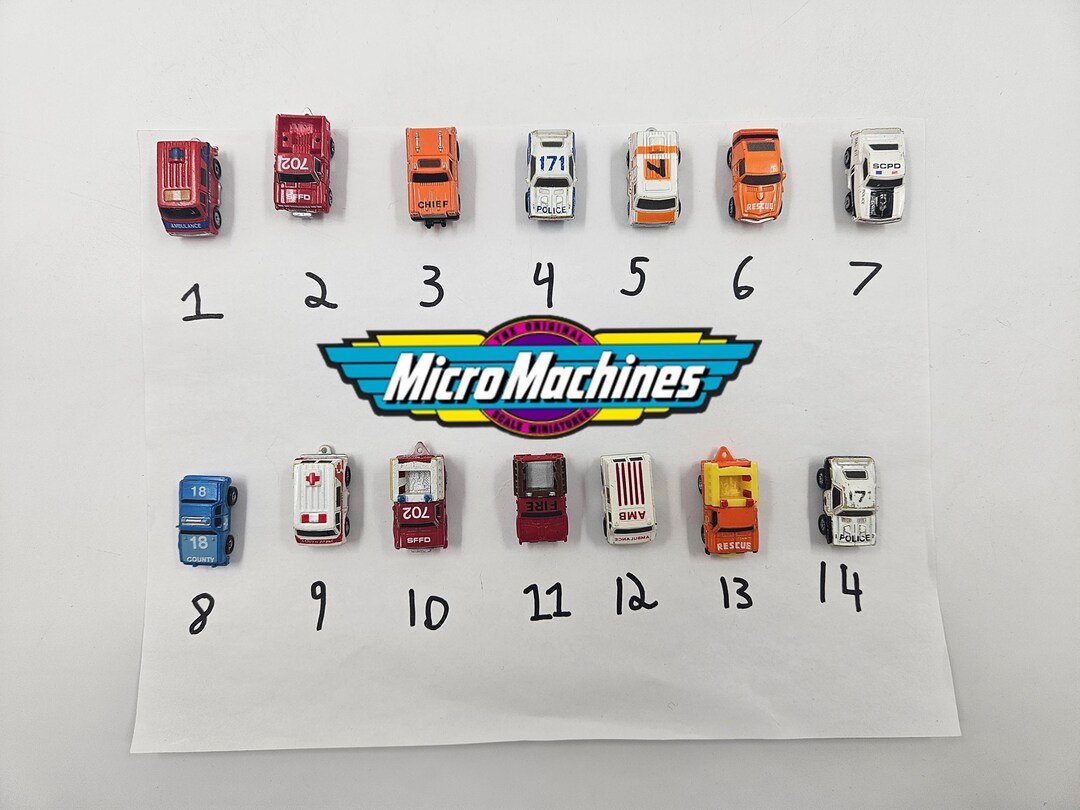 Micro Machines Police Ambulance and Fire Emergency Vehicles *choose ...