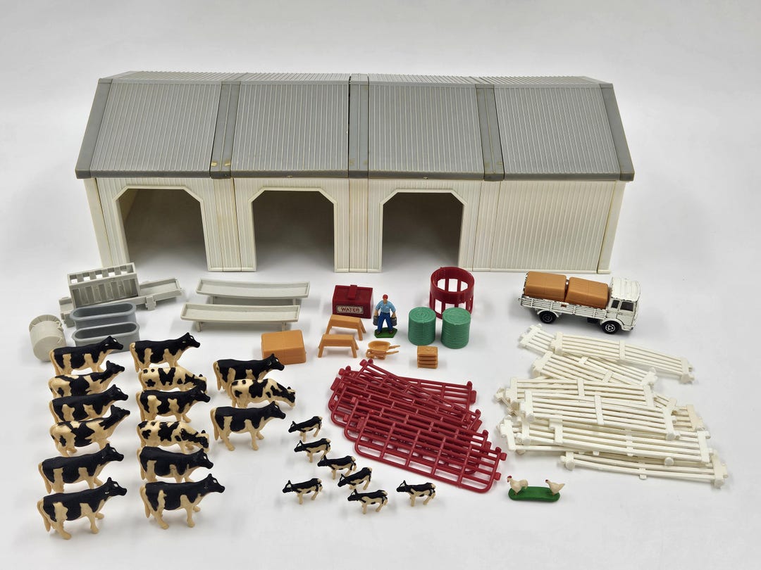 Vintage ERTL Country Farm Cattle Shed Near Complete With Extras - Etsy