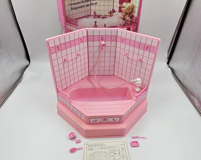 Barbie Mattel Living Pretty Shower and Bathtub With Original Box 1980s ...