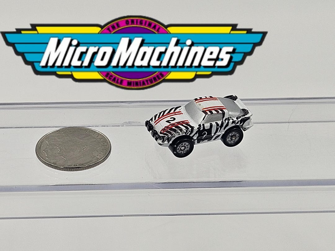 1987 Micro Machines Mazda RX 7 Zebra Rally Car #2 Vintage Galoob Rally ...