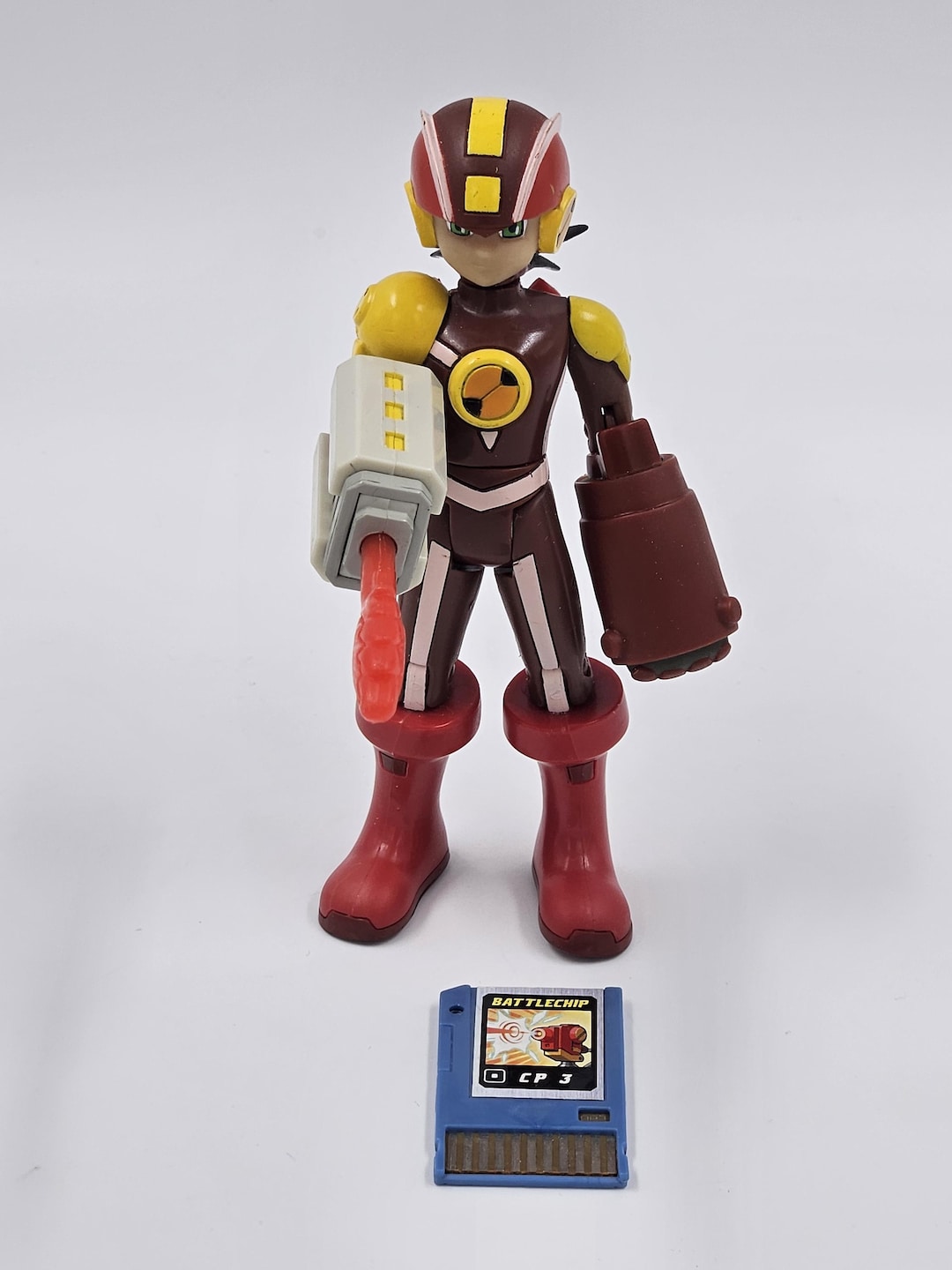 Megaman NT Warrior Heatguts Style Figure W/battlechip Mattel 2004 - Etsy