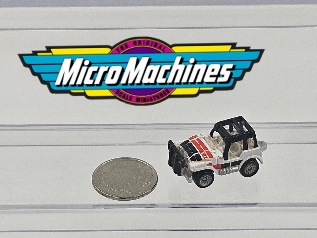 Vintage Micro Machines JEEP WRANGLER 4x4 White Red Blue 1986 Galoob - Etsy
