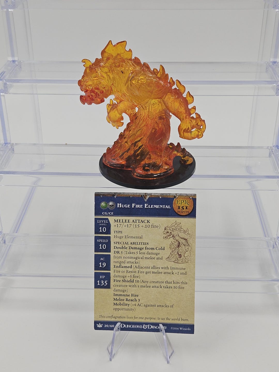 War of the Dragon Queen #20 Huge Fire Elemental 20/60 06 Wizards D&D - Etsy