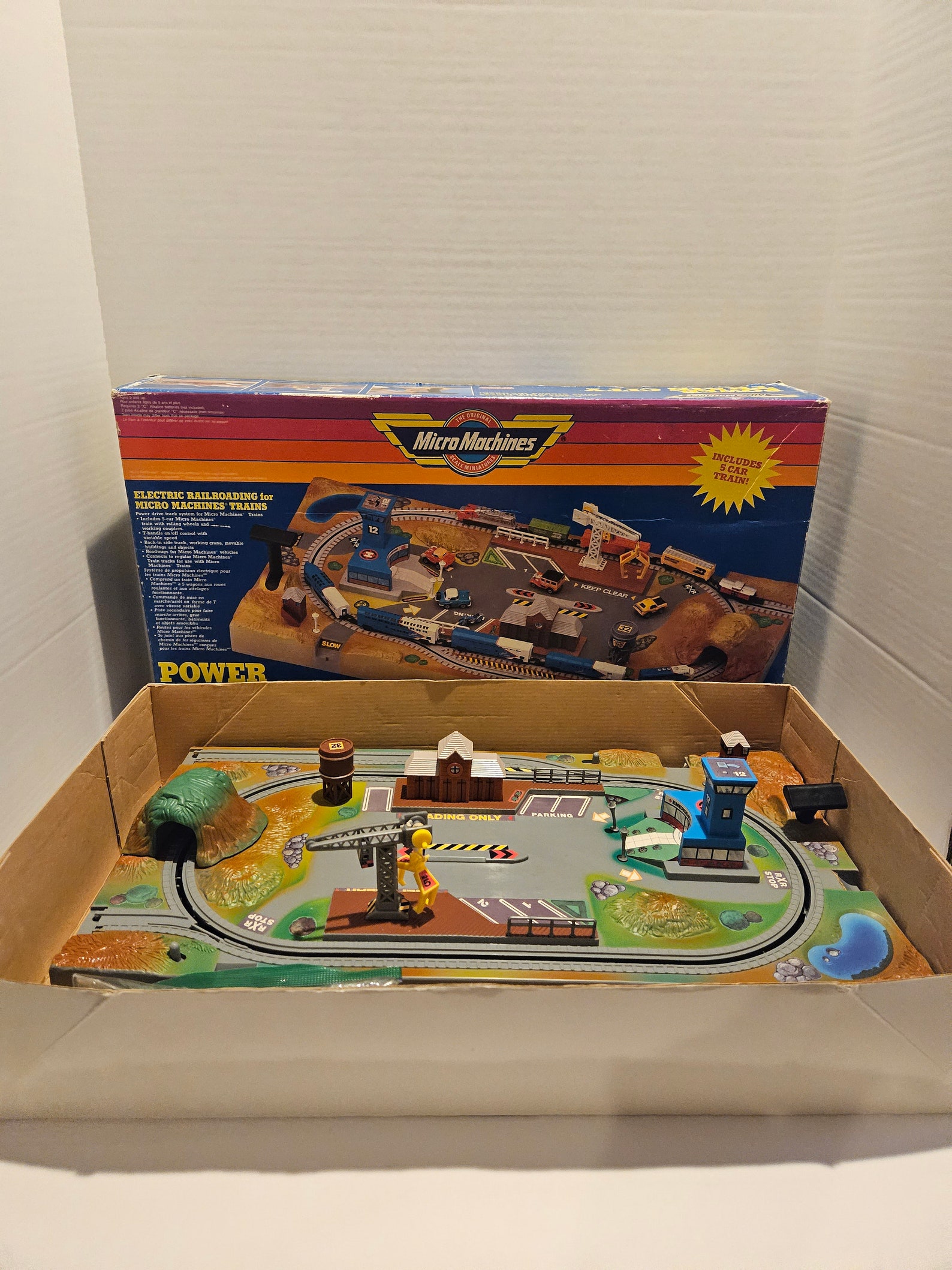 Vintage Micro Machines Power Train City CIB Complete All Accessories ...