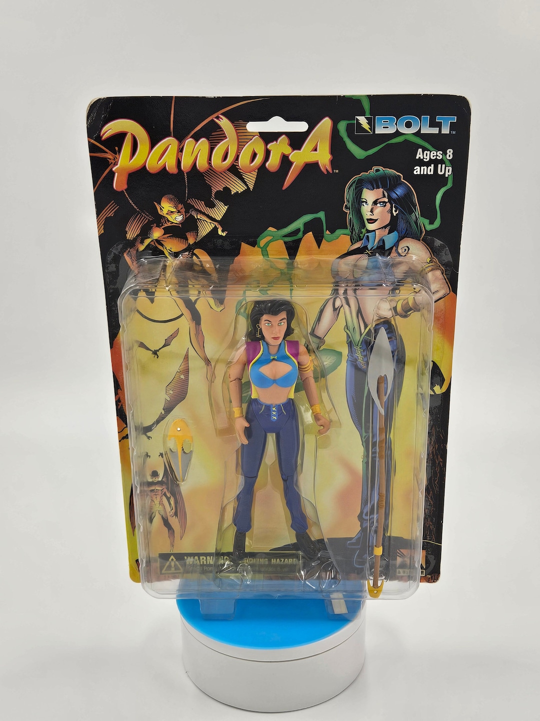 Pandora MOC 1997 PDW Bolt Toys Action Figure NEW Blue & Magenta Outfit ...