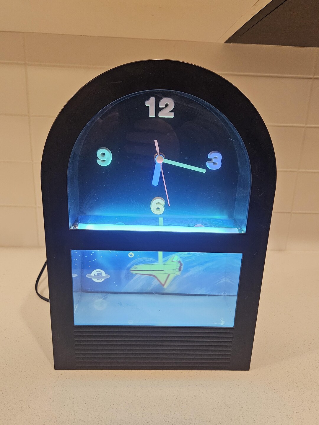 1980's Space Clock With Rocketship Pendulum Vintage Antique Decor Works ...