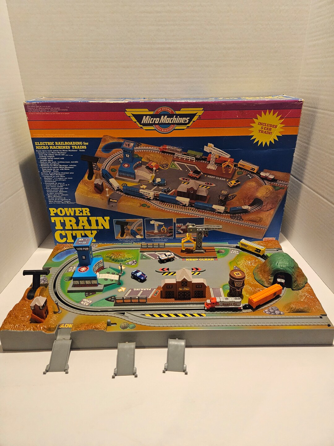 Vintage Micro Machines Power Train City CIB Complete All Accessories ...