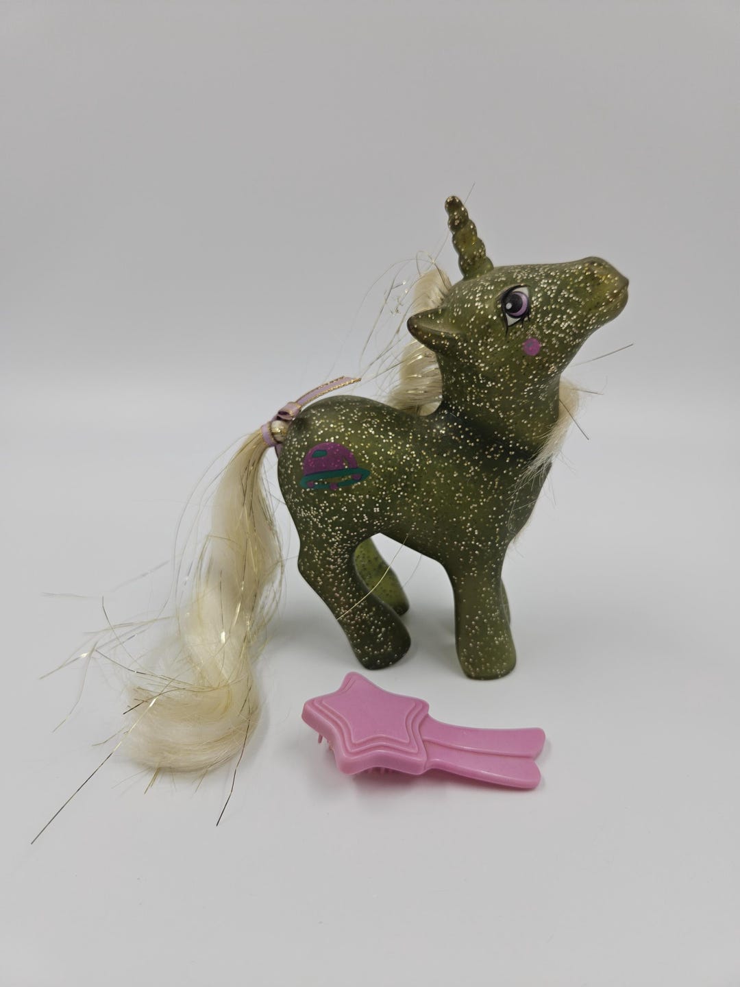 Complete My Little Pony 1984 STAR HOPPER Glitter Mail Order White Mane ...