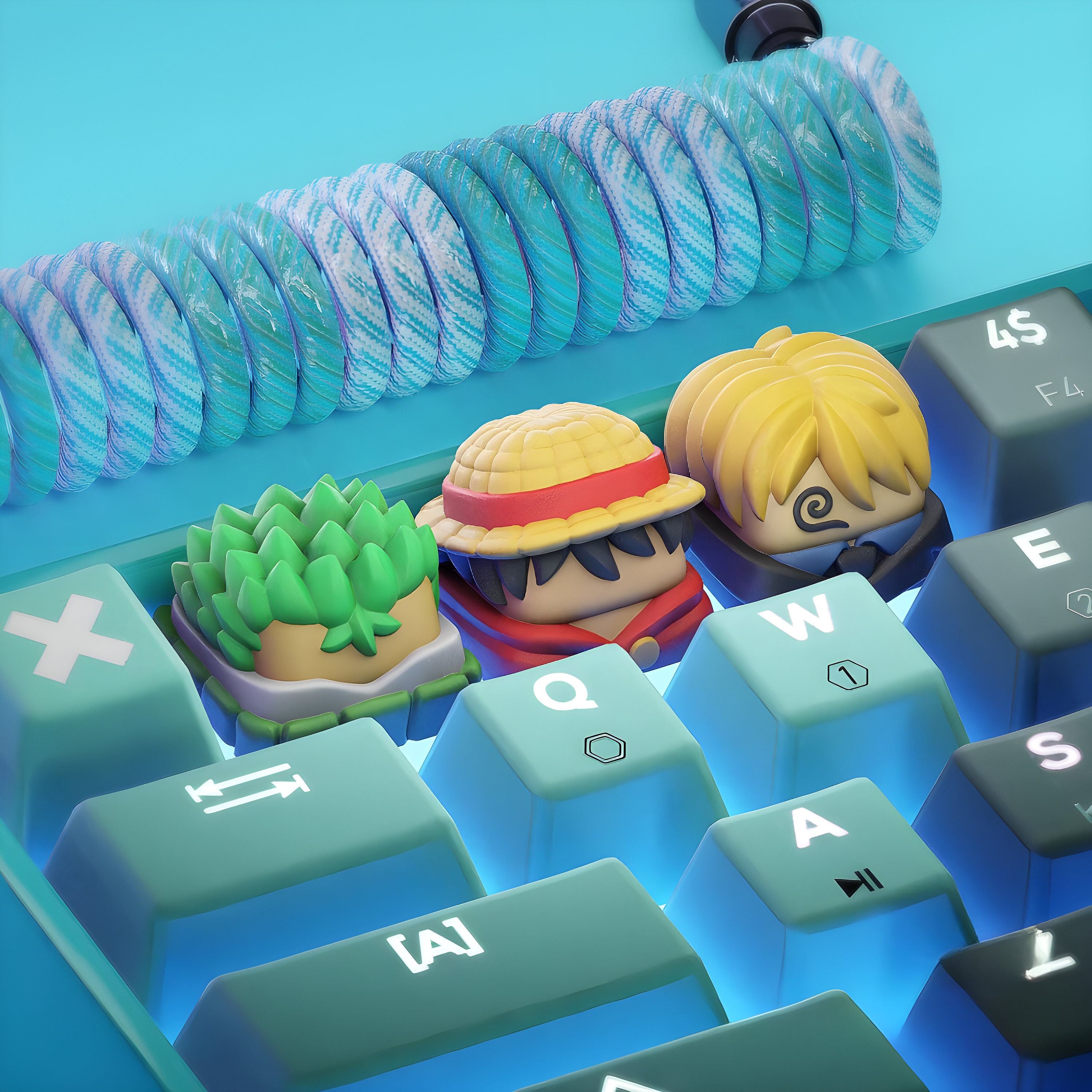 Keycap Custom One Piece Key Cap Luffy Keycap Zoro Keycap - Etsy