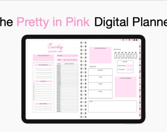 2022 Digital Planner pink Goodnotes Planner Notability - Etsy