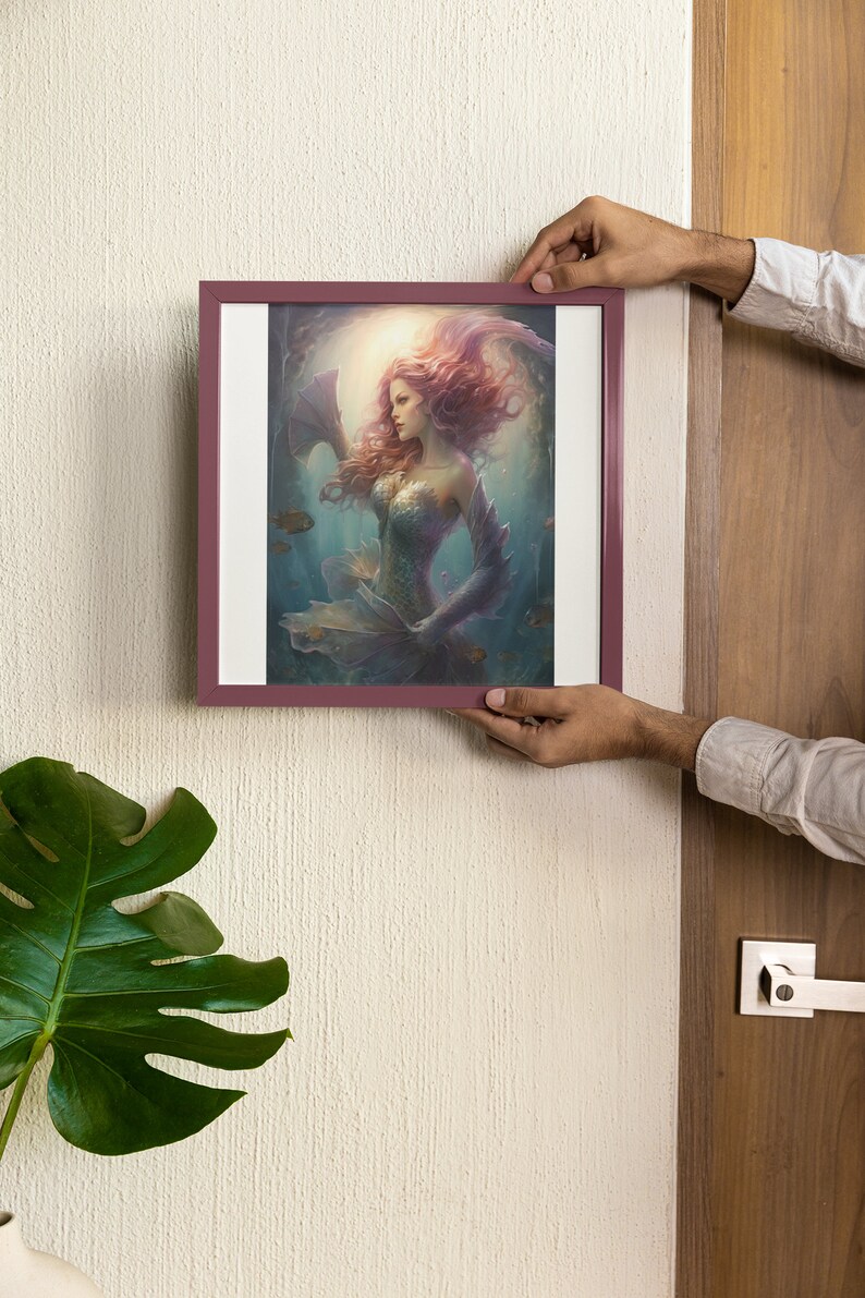 Printable Mermaid-core Art, Digital Ocean Inspired Wall Decor ...