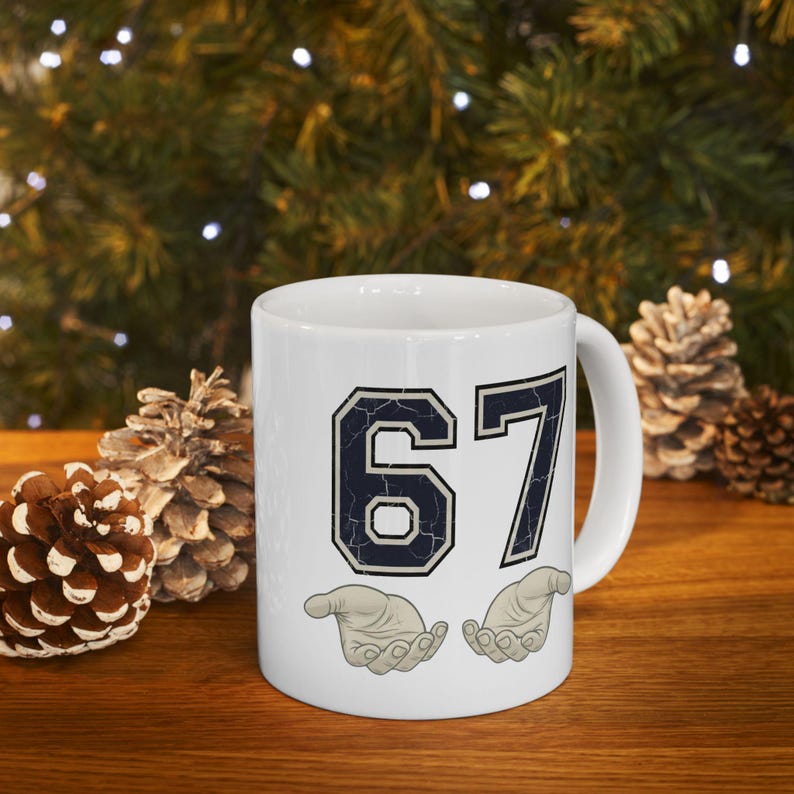 Steal Brainrot Number 67 Ceramic Mug Coffee Cup Six Seven Video Game ...
