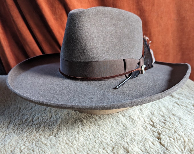 7 1/4 Western Tan Hat - 100x Nutria Sustainable Fur Felt Cowboy Hat - Etsy