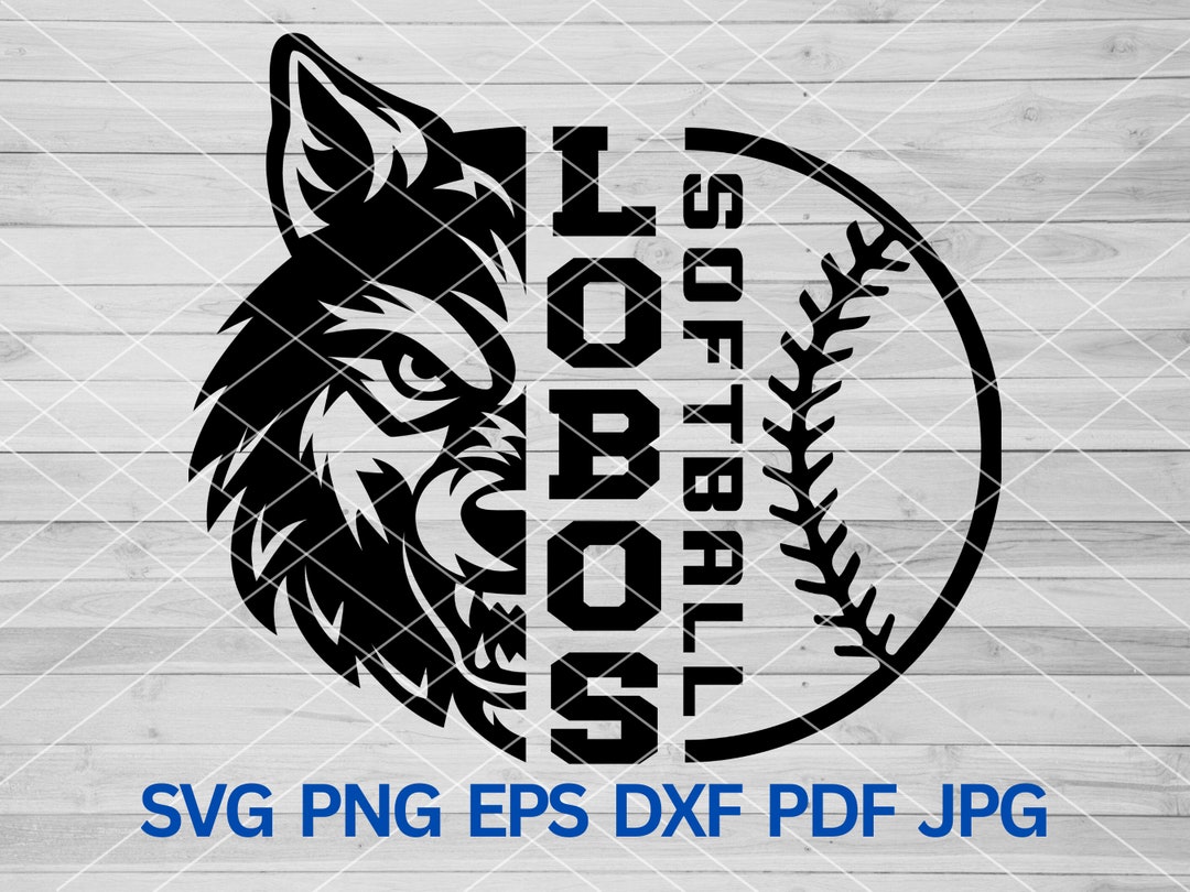 High School Lobos Softball Svg, Lobos Pride Svg, Wolf Svg, Lobos Svg ...