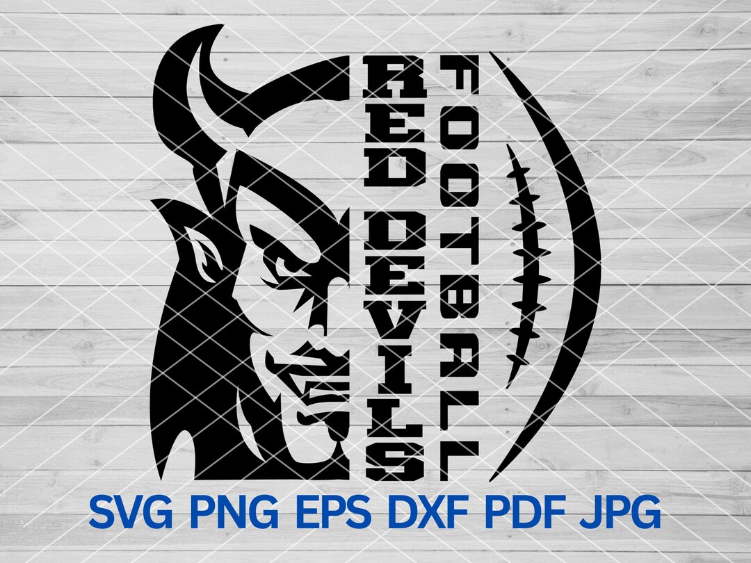 High School Red Devils Football Svg, Red Devils Mascot Svg, Red Devils ...