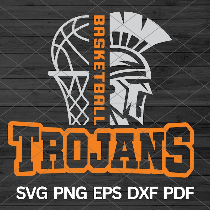 Basketball Svg Trojans - Etsy