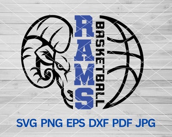 Rams Svg, Ram Svg, Rams Basketball Svg, Basketball Png, Rams Mascot Svg ...