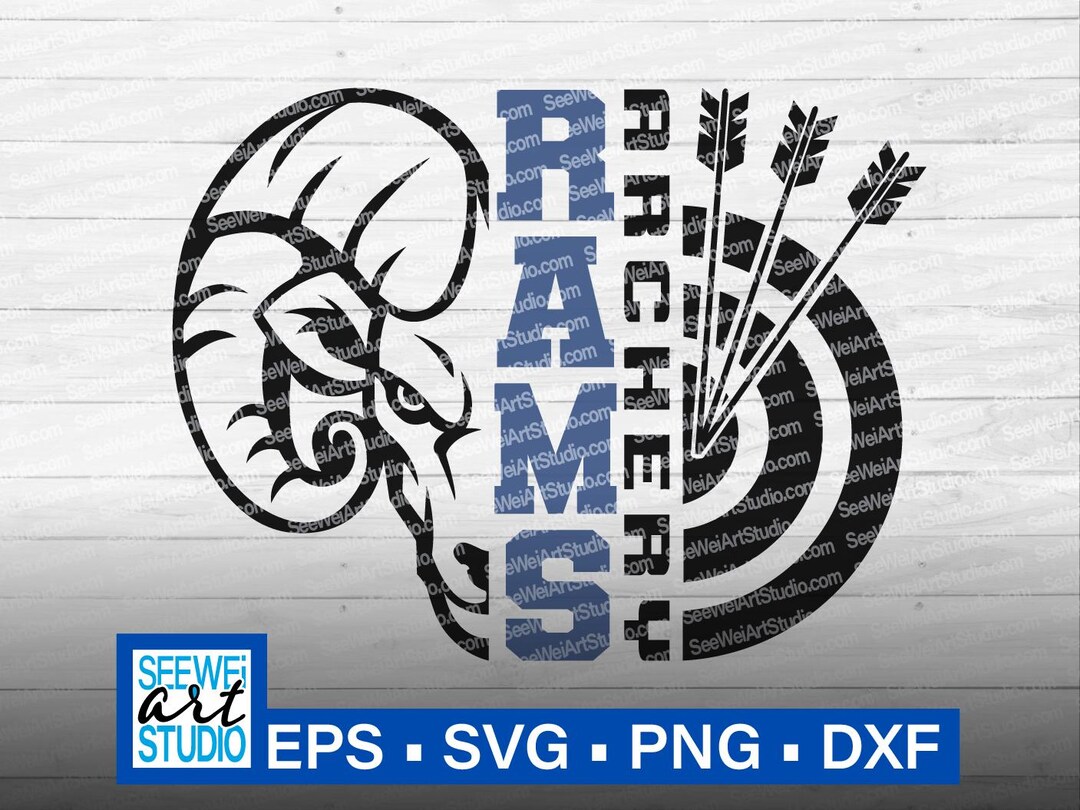 High School Rams Archery Svg, Ram Svg Rams Svg, Ram Cut Files Cricut ...