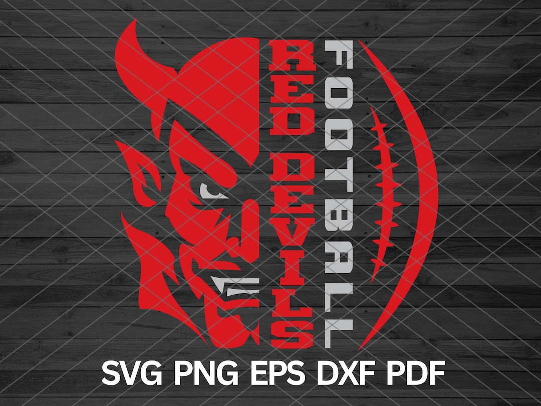 High School Red Devils Football Svg, Red Devils Mascot Svg, Red Devils ...