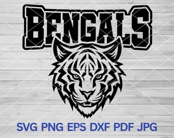 Bengals Svg, Bengal Svg, Bengals Mascot Svg, High School Bengals ...