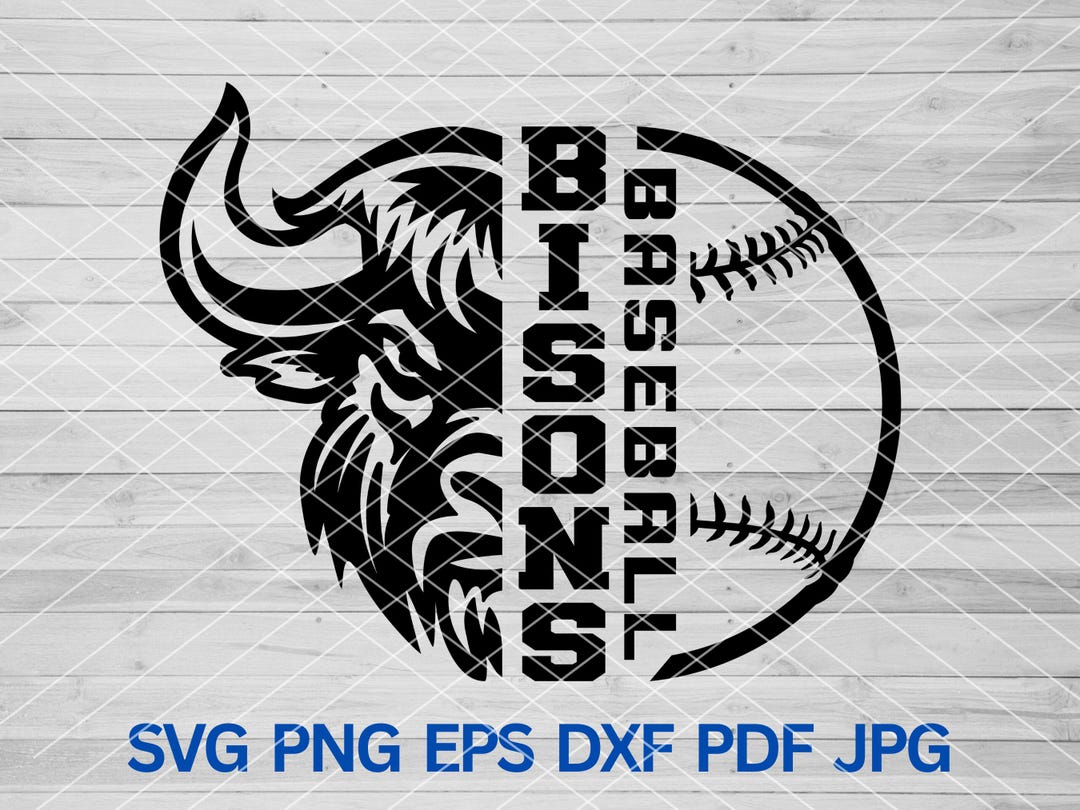 High School Bisons Baseball Svg, Bisons Svg, Bisons Mascot Svg, Bison ...