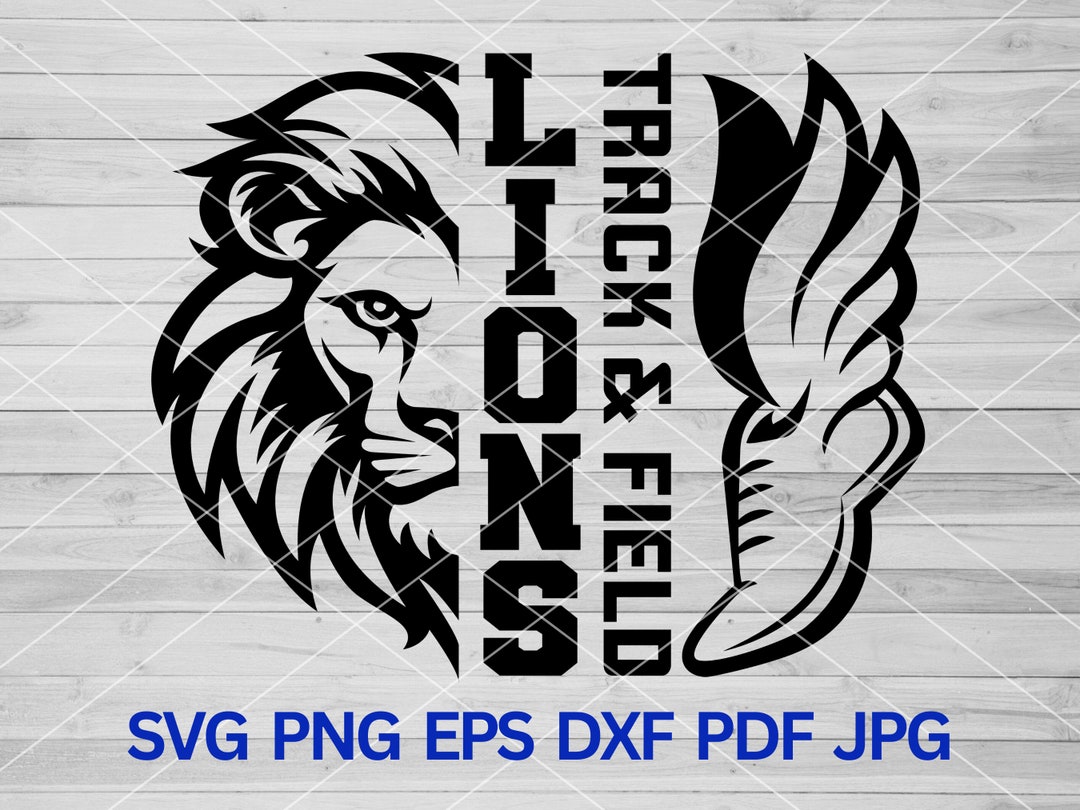 Lions Track & Field Svg, Lions Track Team School Spirit, Lions Track ...