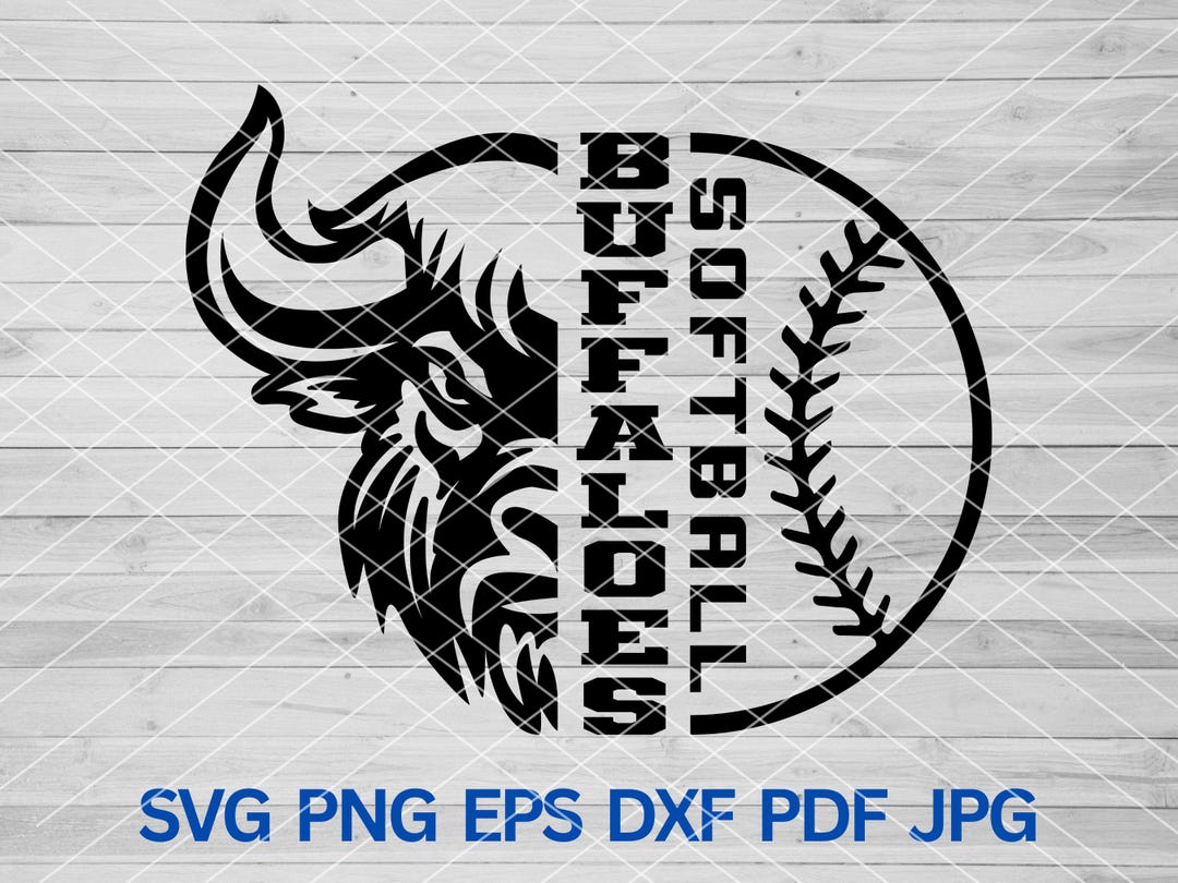 High School Buffaloes Softball Svg, Buffaloes Mascot Svg, Buffalo Svg ...