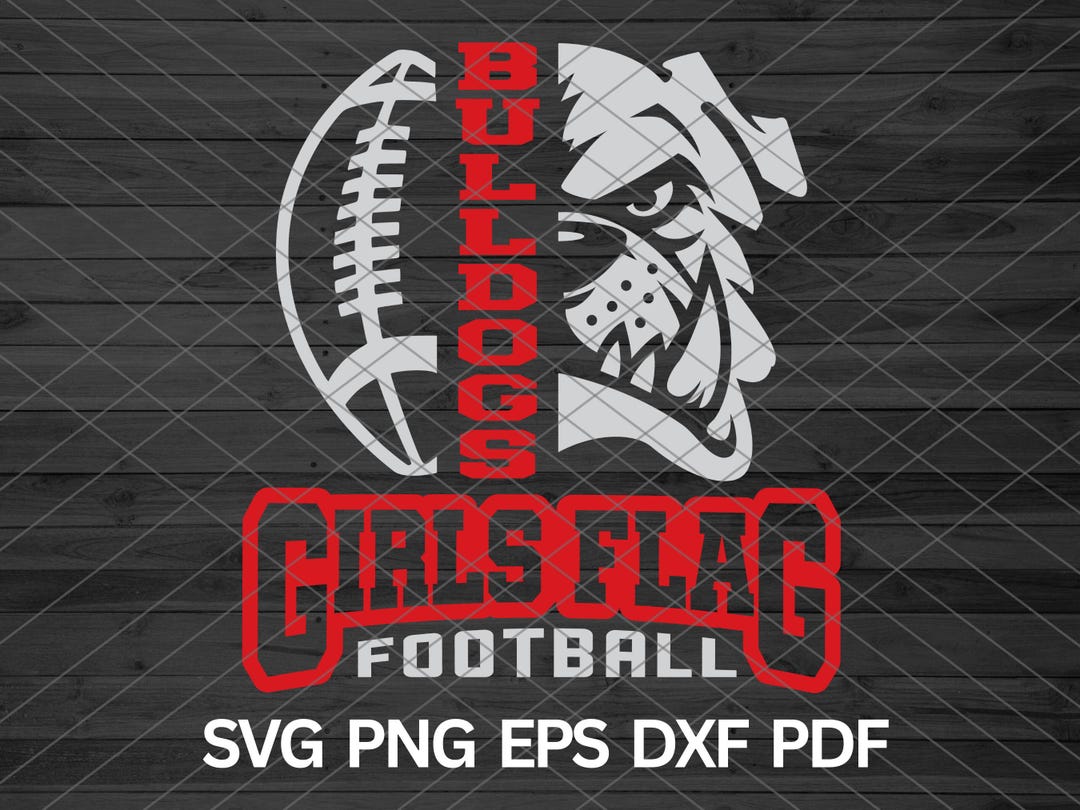 High School Bulldogs Girls Flag Football Svg, Bulldogs Girls Flag ...
