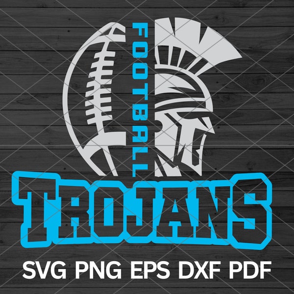 Trojans Football Svg - Etsy