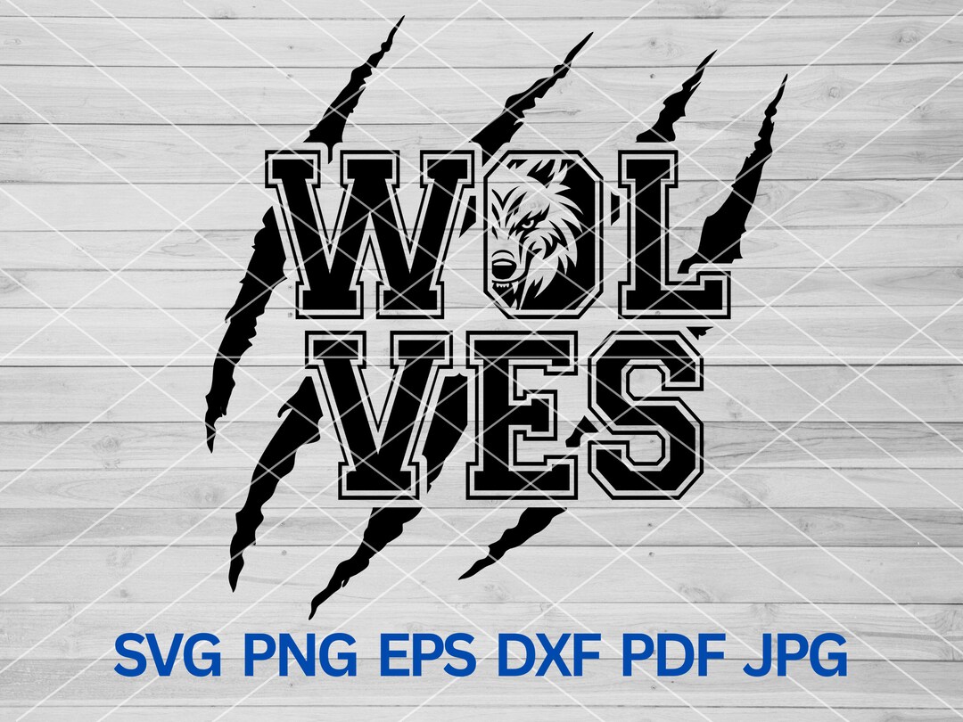 Wolf Svg, Wolves Svg, Wolves Scratches Svg, Wolves Pride Svg, Football ...