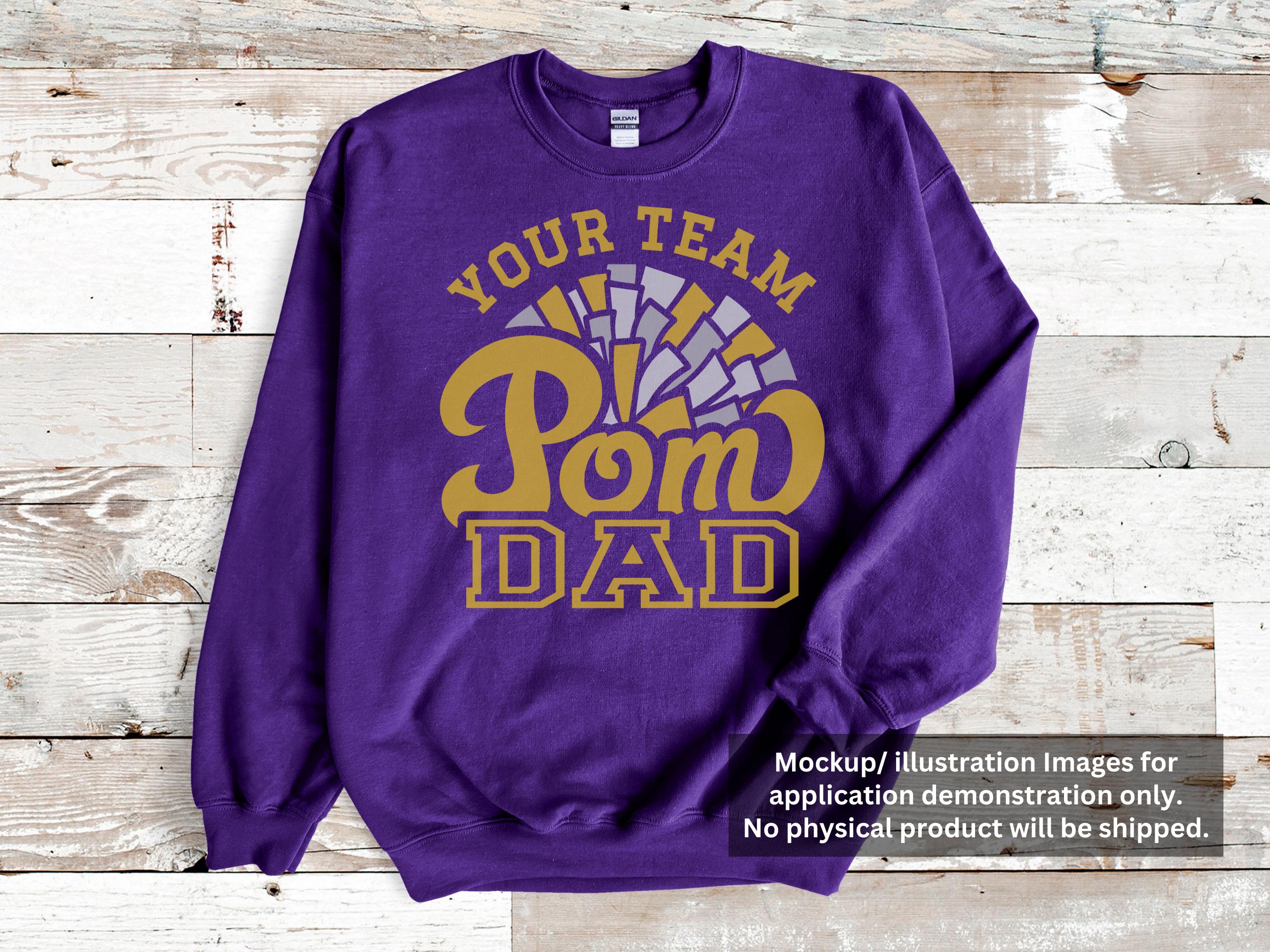 Custom Pom Dad Svg, Pom Dad Svg, Pom Team Svg Cut File, Pom Squad Svg ...