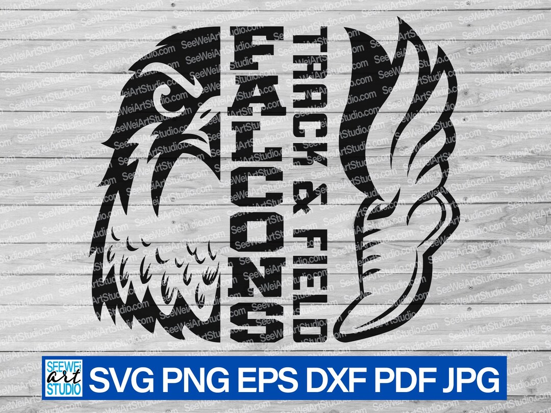 Falcons Track & Field Svg, Falcons Svg, Falcons Mascot Svg, Falcons ...